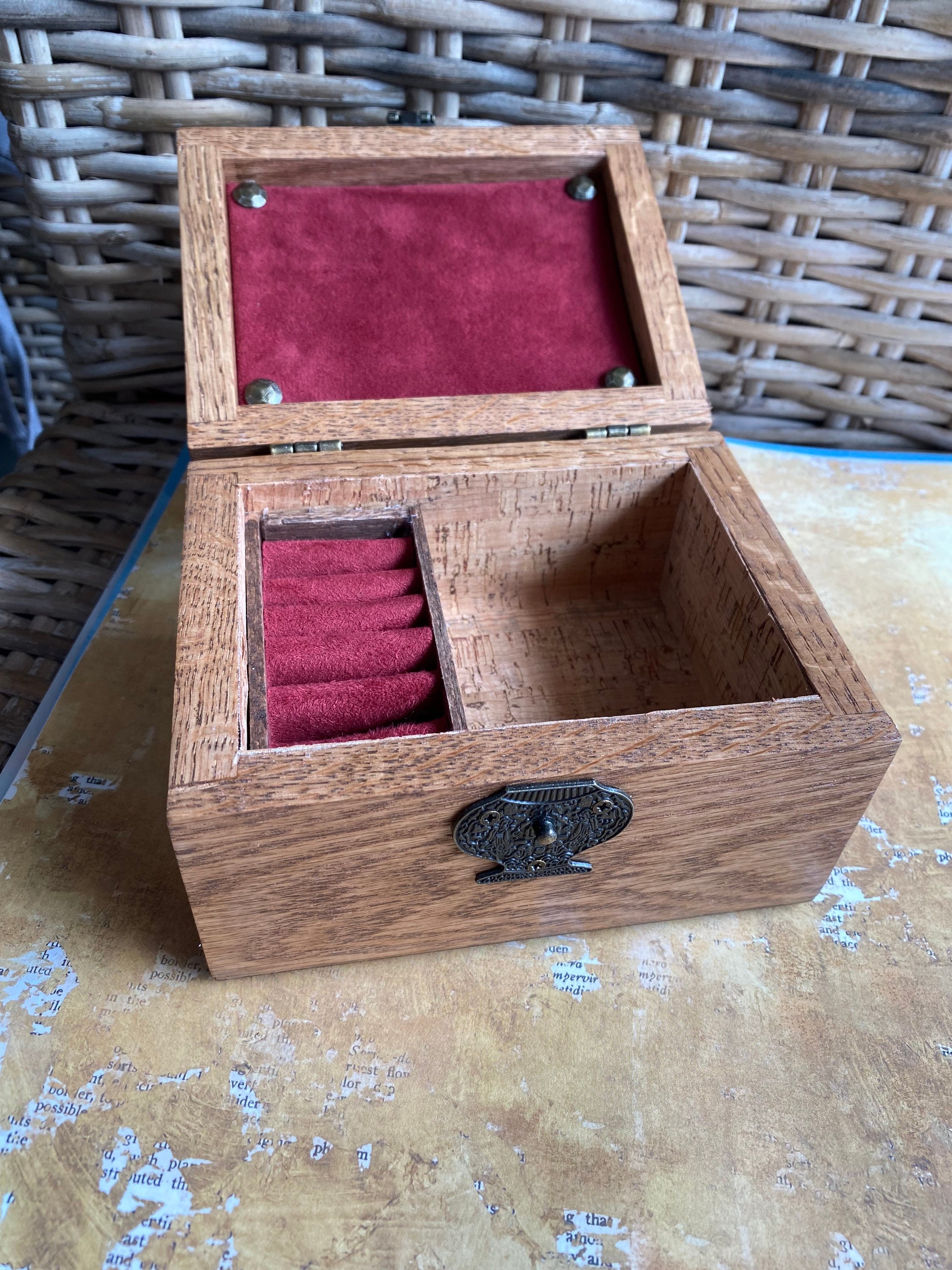 Handcrafted Wooden Oak Trinket Box - Etsy