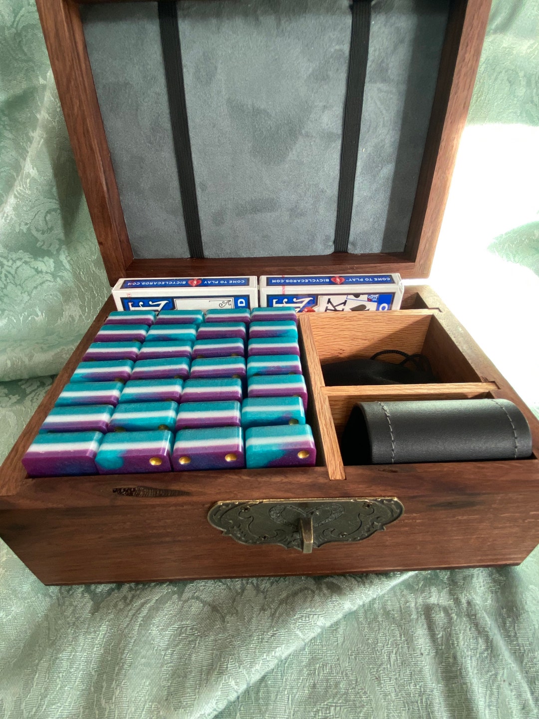 Luxury Game Box Handcrafted Black Walnut Game Box Christmas Gift ...