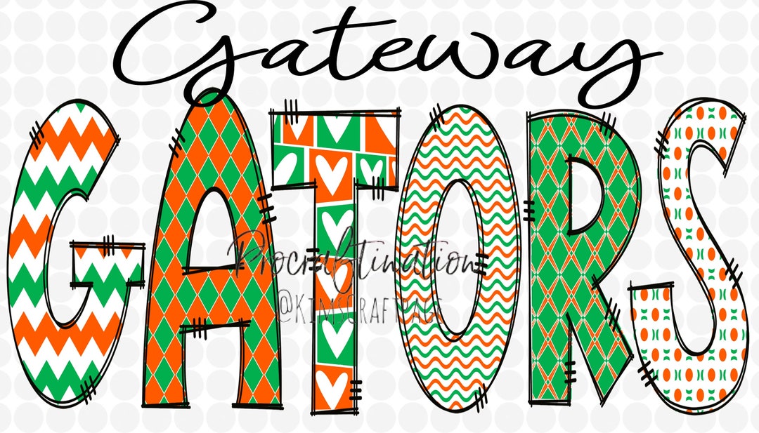 Gateway Gators Doodle Letters Png Digital File - Etsy