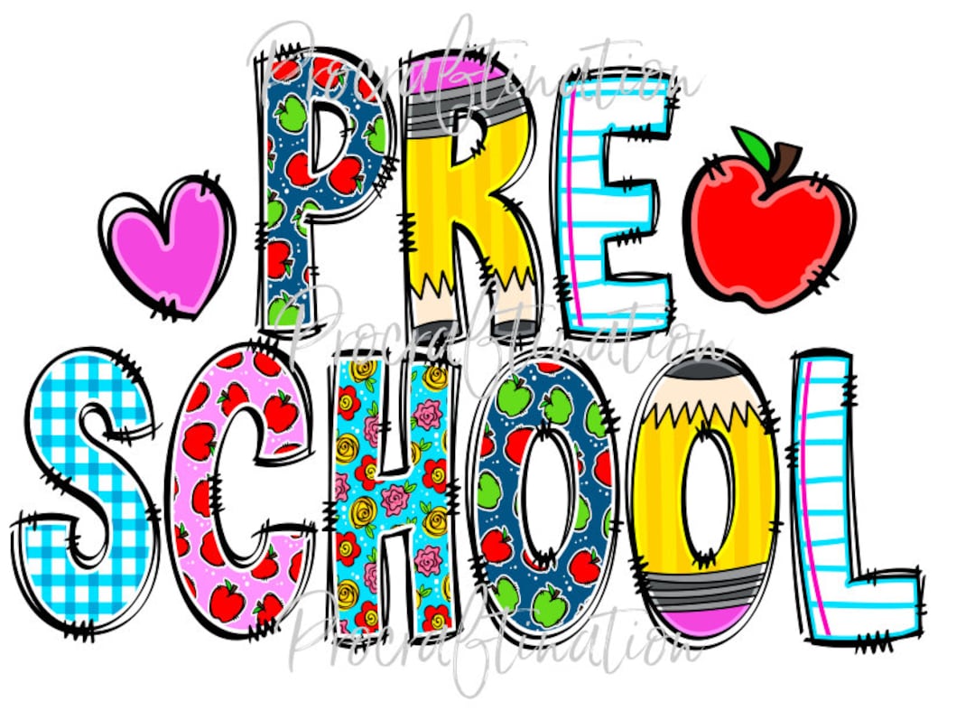 Preschool Doodle Letters Png Digital File - Etsy