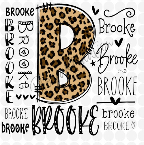 Brooke Name Typography Word Art Png Digital File - Etsy