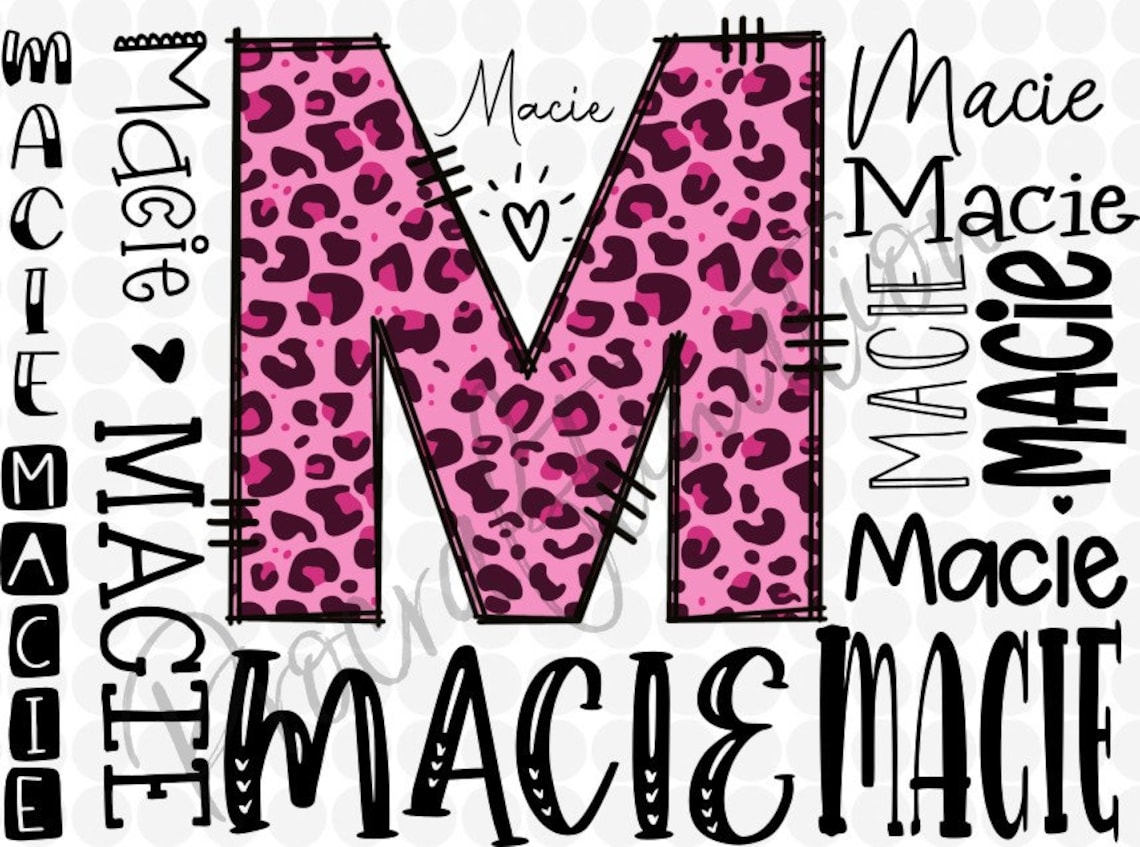 Macie Name Typography Word Art Png Digital File - Etsy