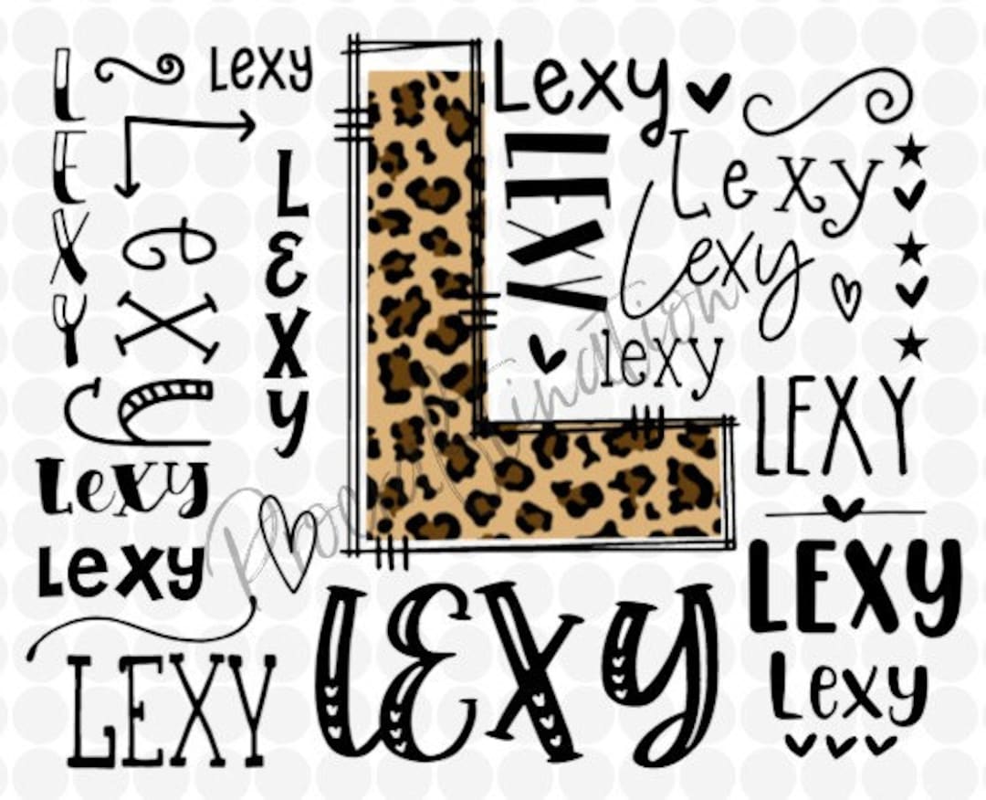 Lexy Name Typography Word Art Png Digital File - Etsy