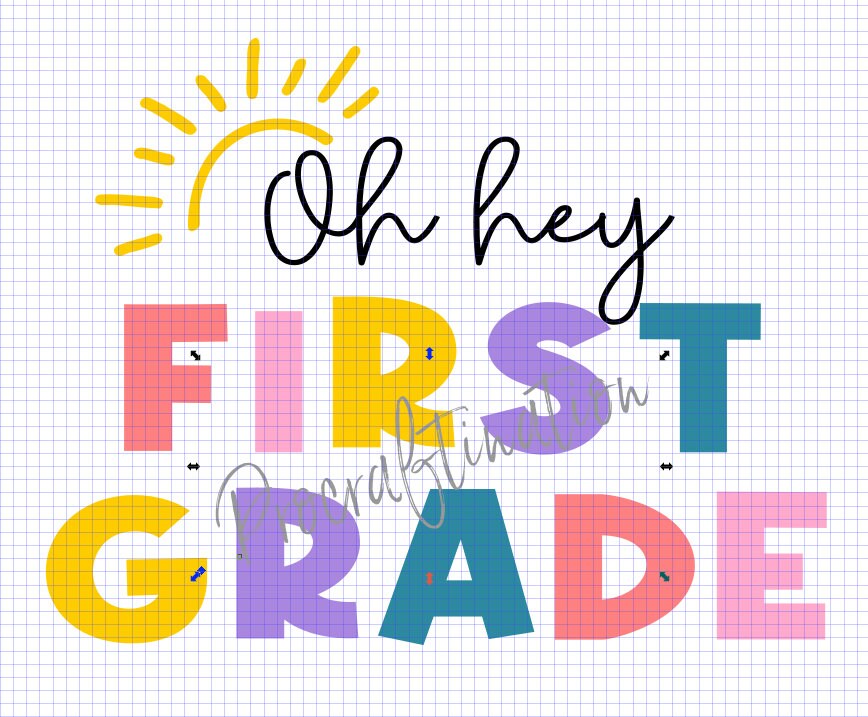 Oh Hey First Grade SVG PNG - Etsy