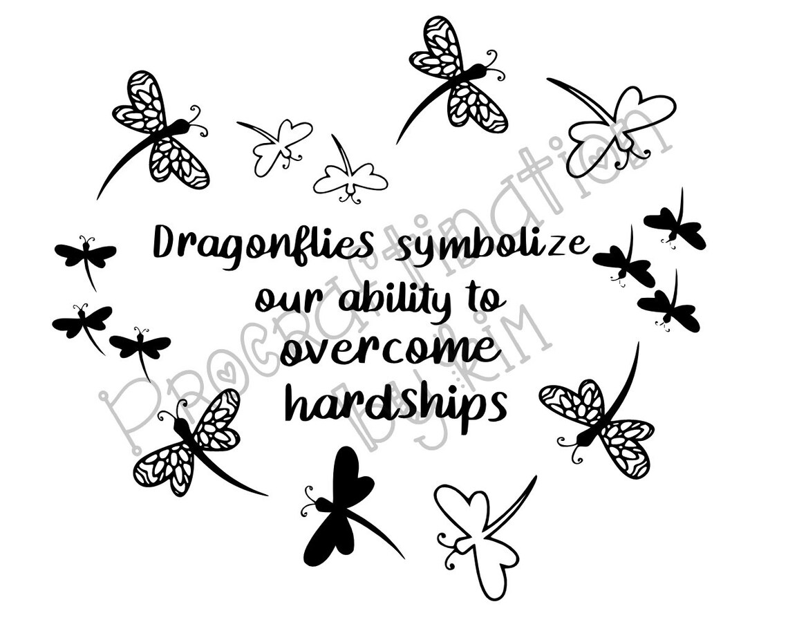 Dragonflies Svg File Dragonfly Heart - Etsy