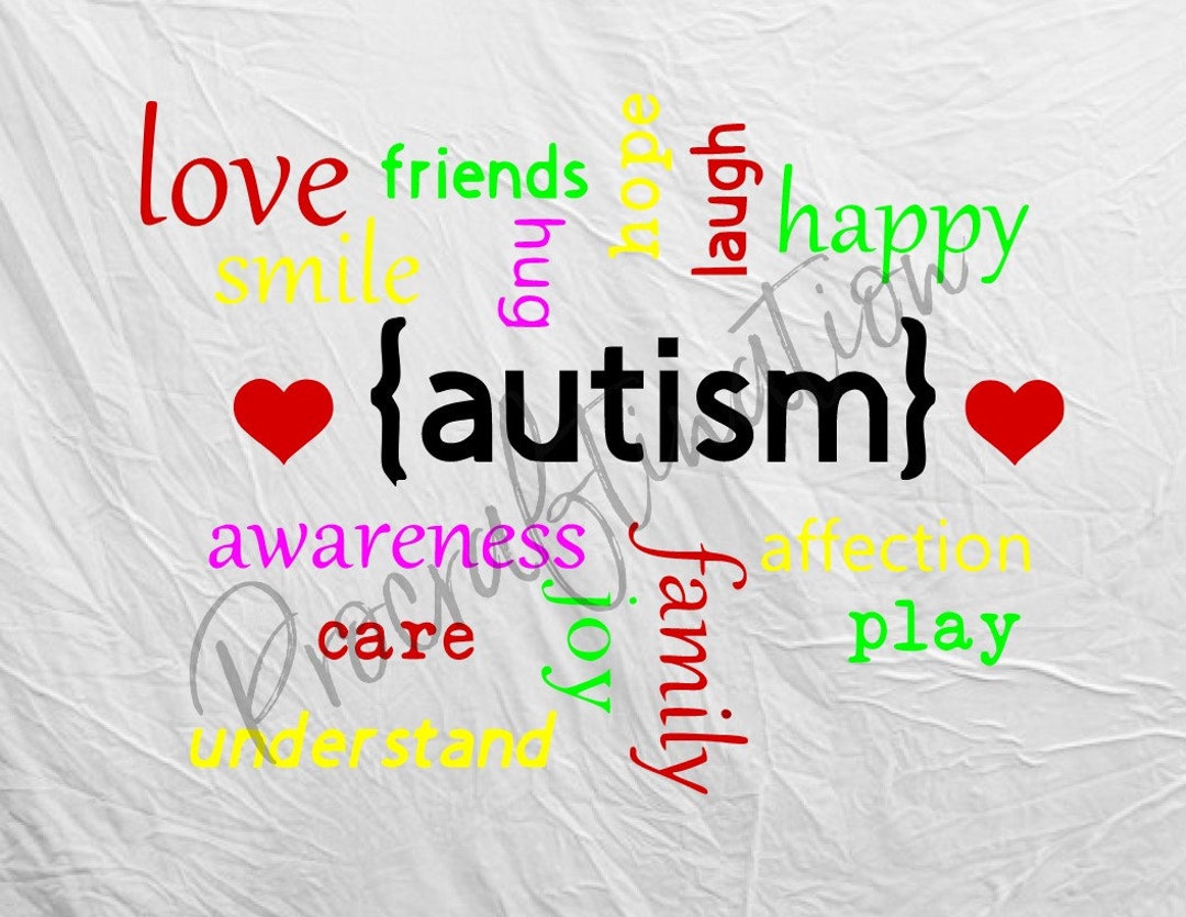 Autism Word Art Svg Autism Awareness - Etsy