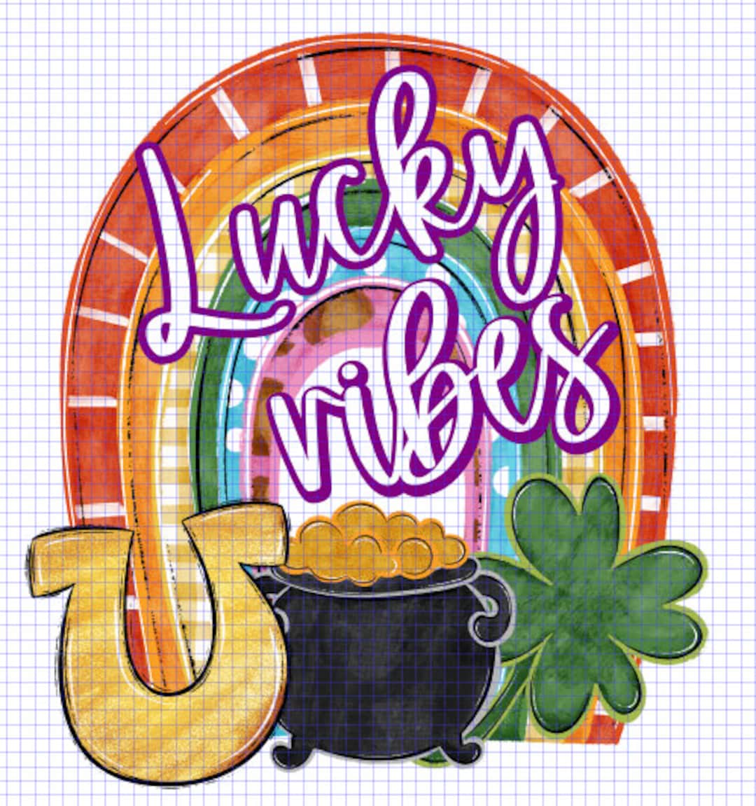 Lucky Vibes Png Digital File - Etsy