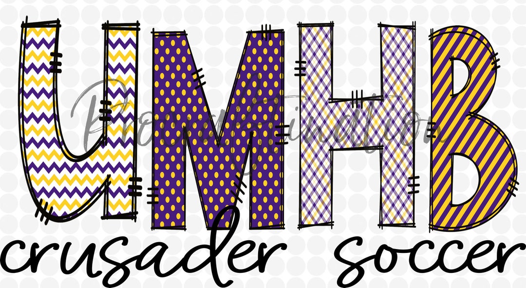 Crusaders Soccer Doodle Letters Png Digital File - Etsy