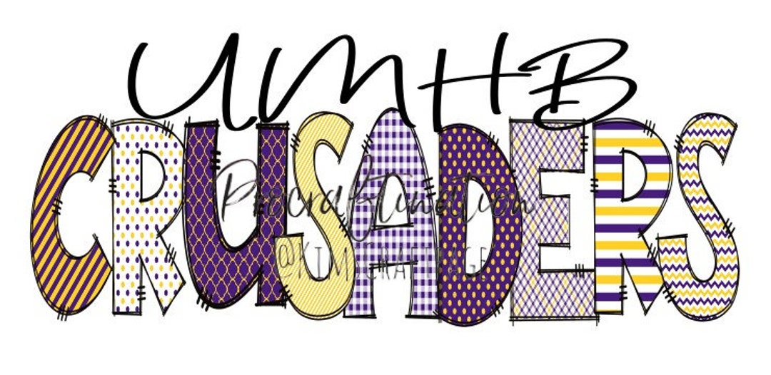 Crusaders Doodle Letters Png Digital File - Etsy