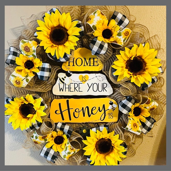 Sunflower Door Wreath - Etsy