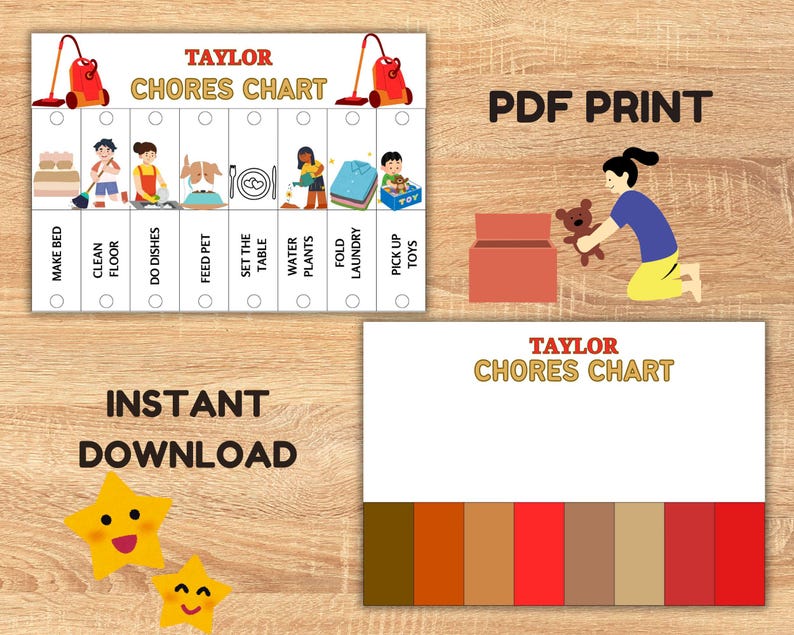 Kids' Daily Routine Flip Chart Bundle (PDF) - Etsy