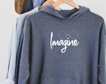John Lennon Imagine Hoodie - Etsy