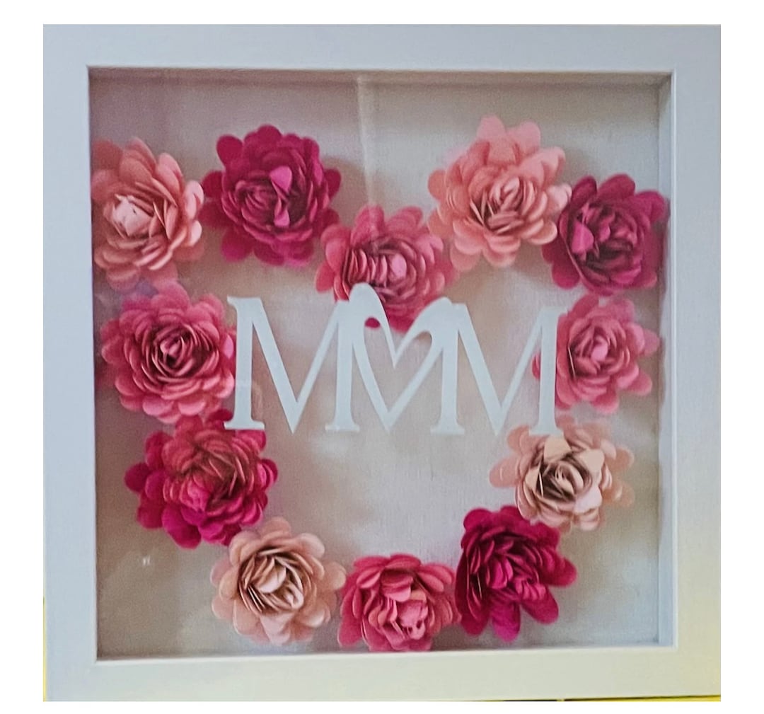 Heart-shaped Flower Shadow Box - Etsy