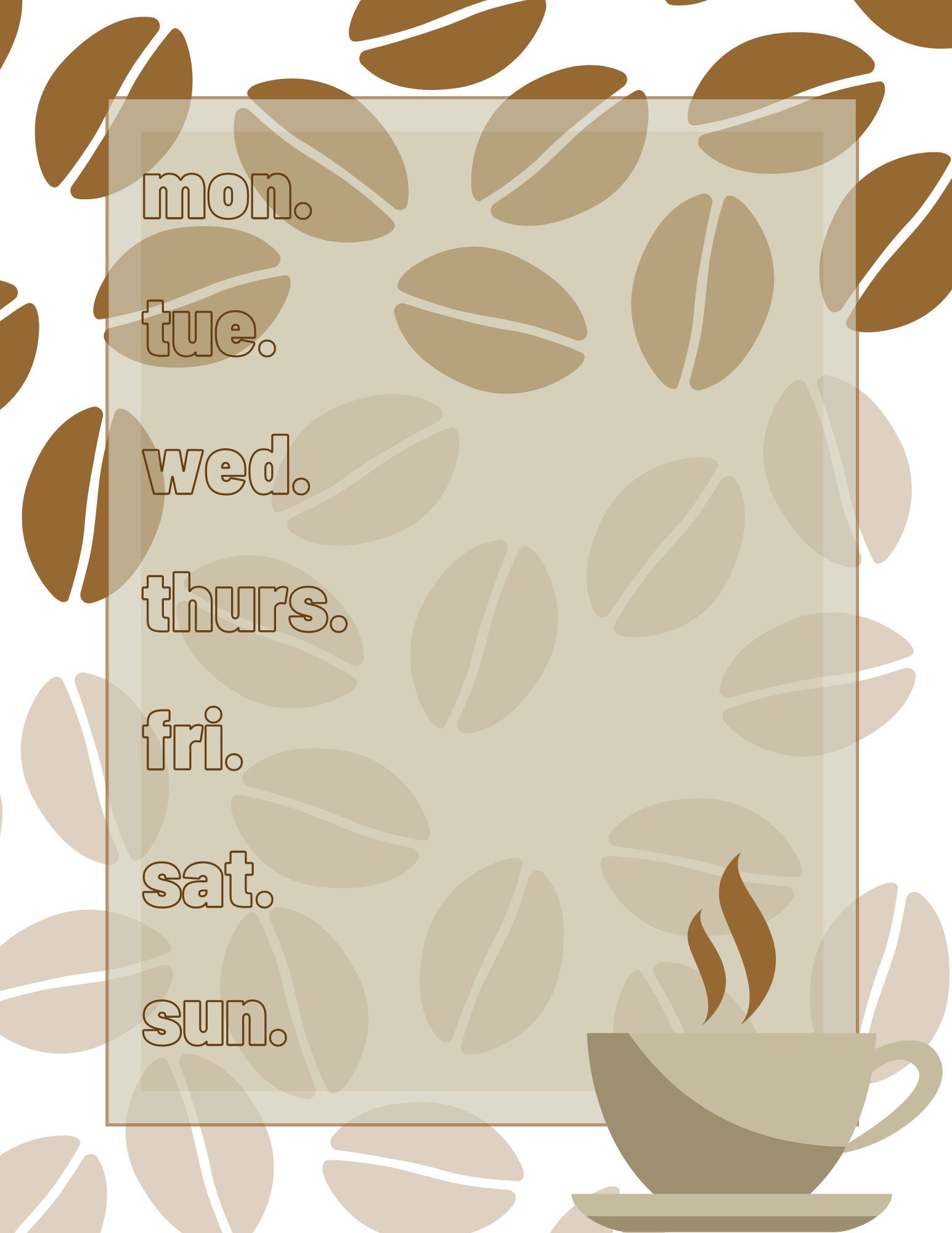 Digital Planner - Coffee Shop Planner - Etsy