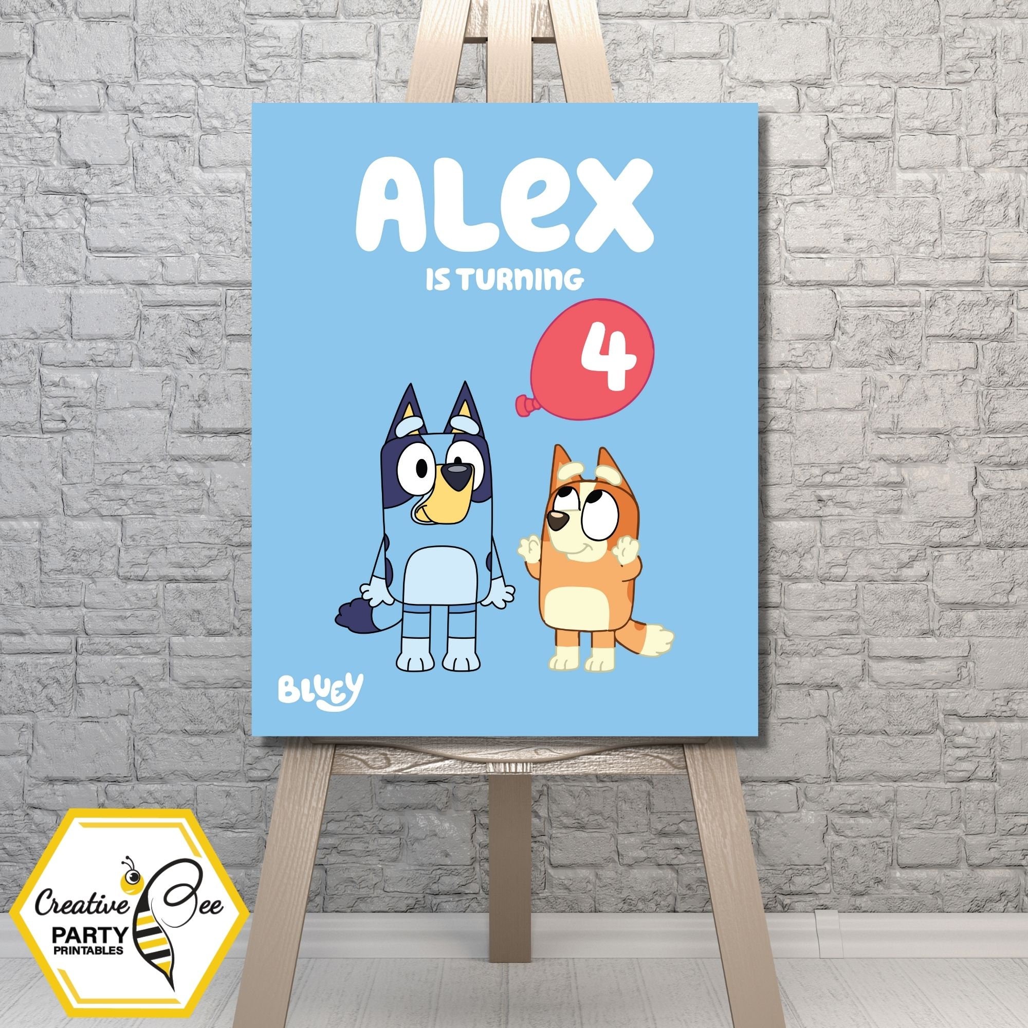 Bluey welcome sign bluey party sign welcome board bluey | Etsy Polska