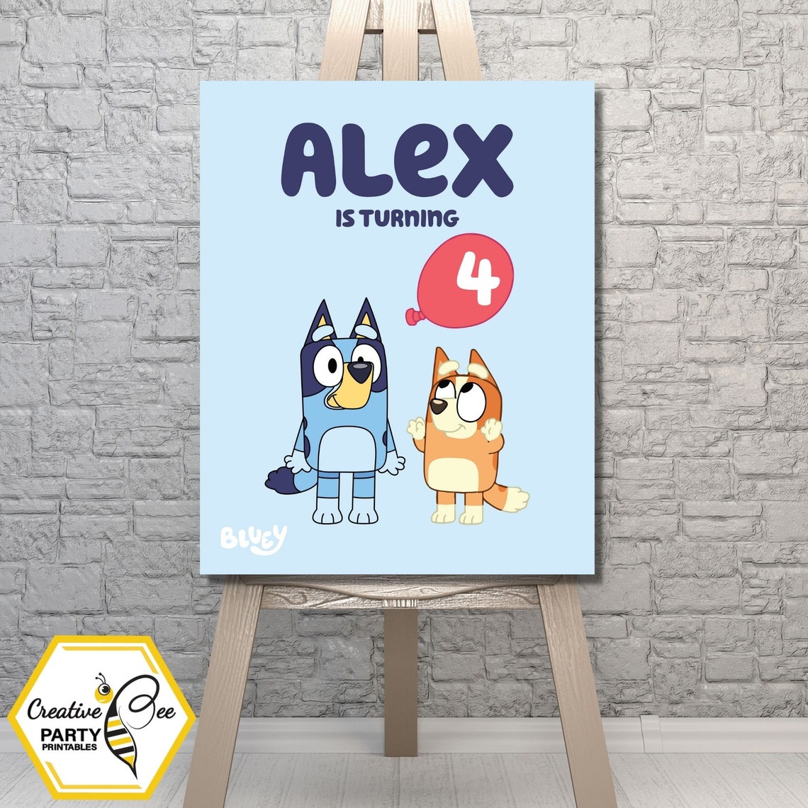 Bluey welcome sign bluey party sign welcome board bluey | Etsy Polska