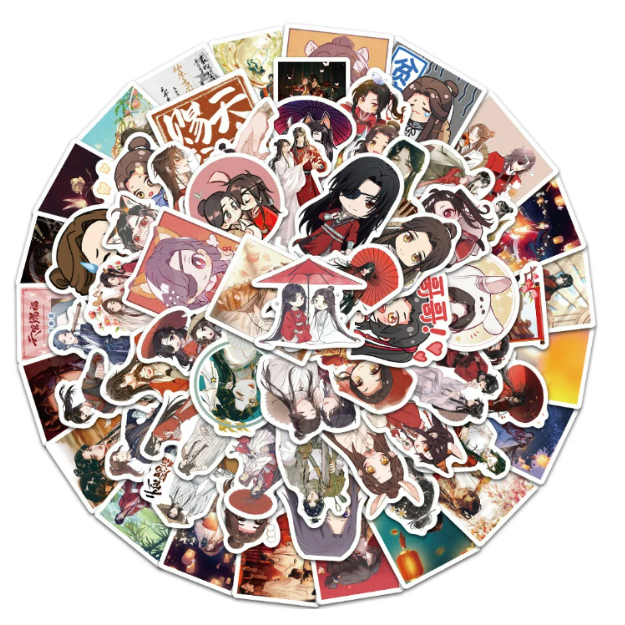 50 Pce Heaven Official's Blessing Stickers Xie Lian - Etsy