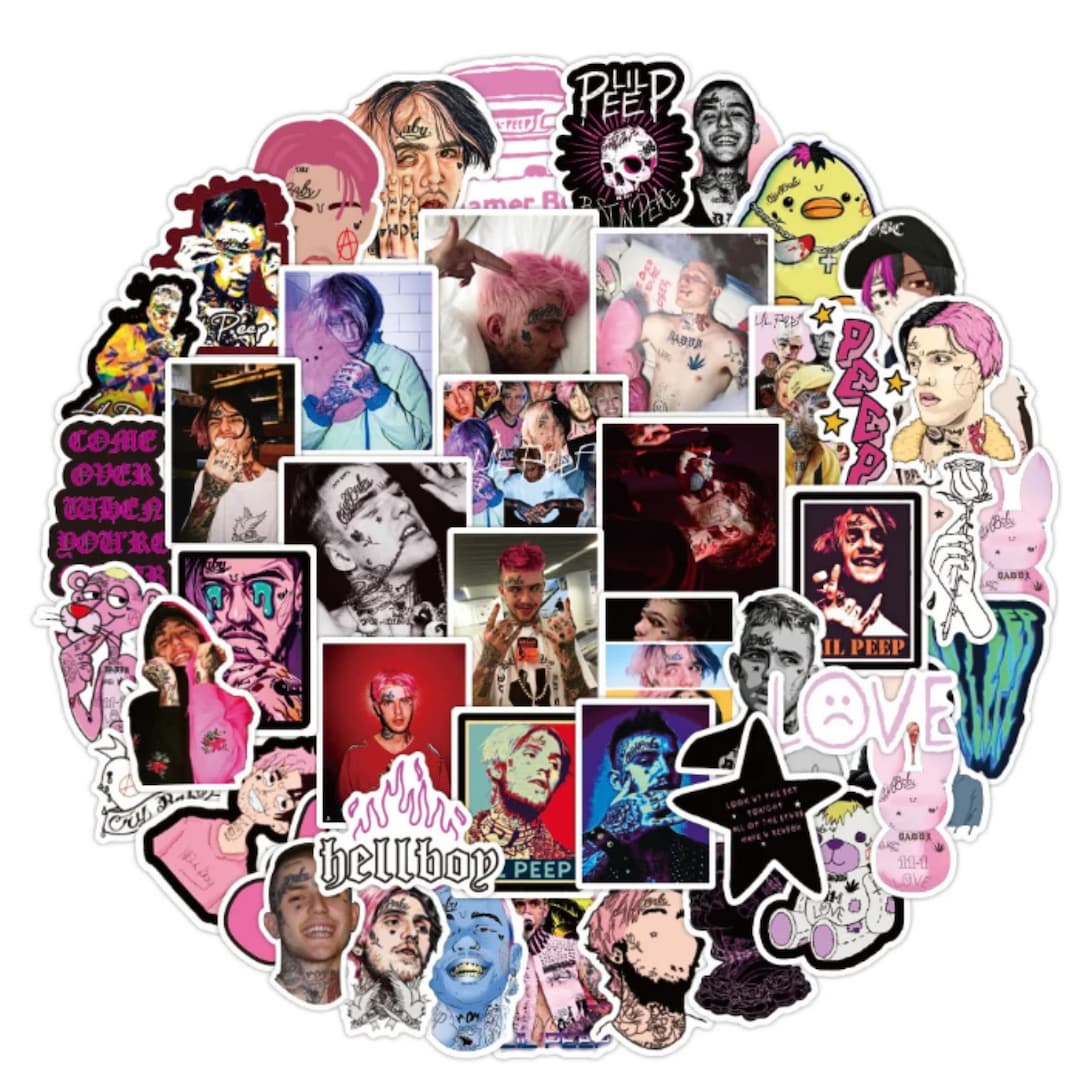 50 Lil Peep Stickers 50 Pieces Vinyl Stickers Lil Peep - Etsy