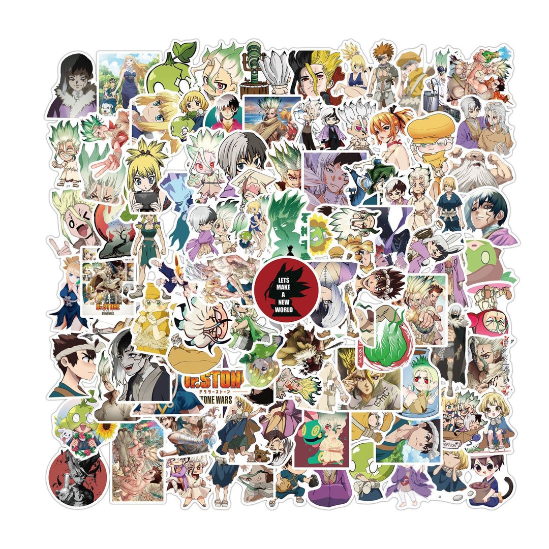 Dr Stone Stickers 100 Pieces Dr Stone Vinyl Stickers - Etsy