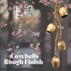 Brass Ringing Jingle Bell 4 Cone Bell Cluster Handmade Metal Harmony ...