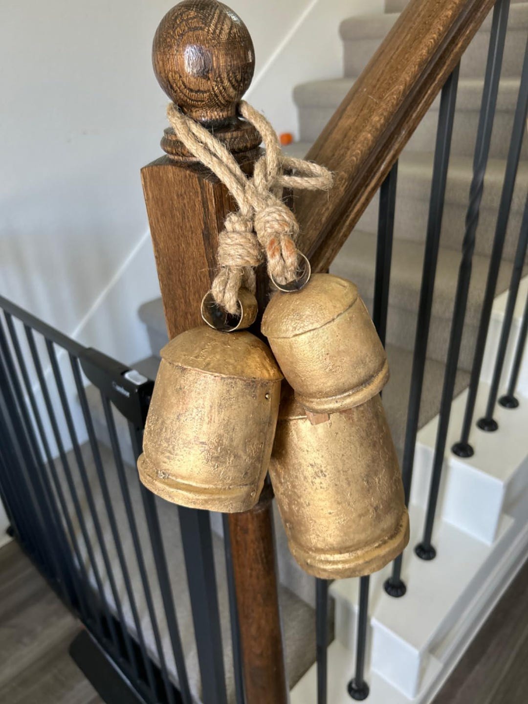 Rustic Jingle Bells Set: Handmade Brass Finish Christmas Decor - Etsy