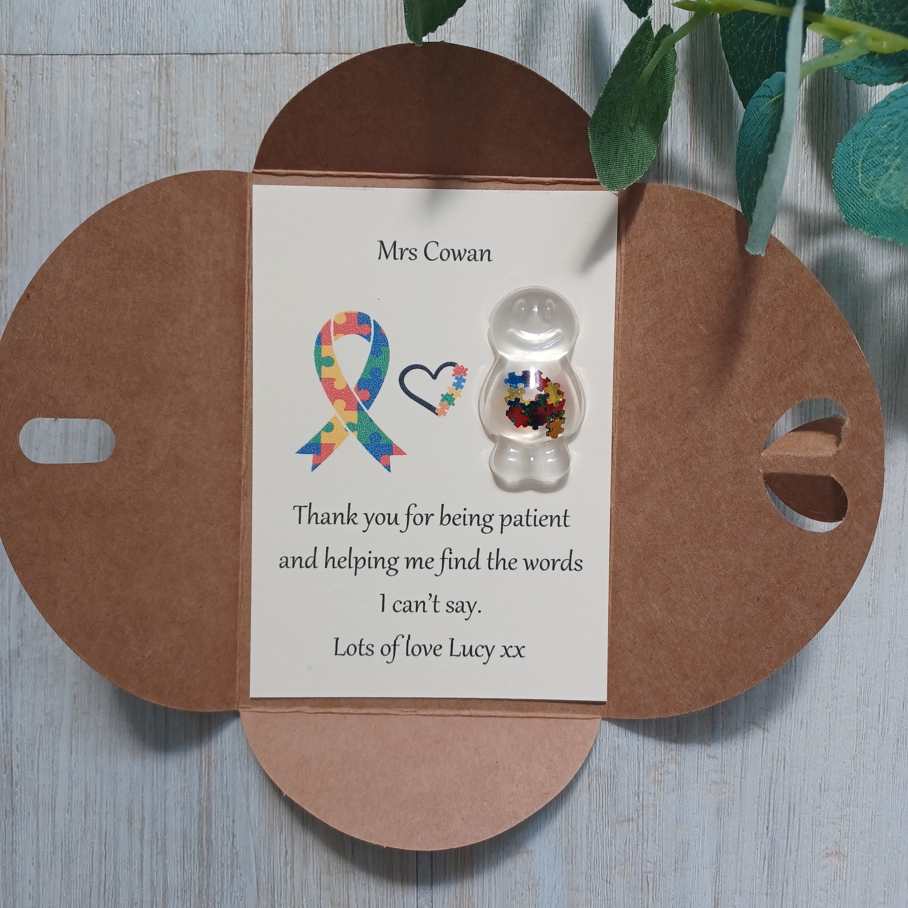 Autism Children's Thank You Keepsake Card Adhd - Etsy UK