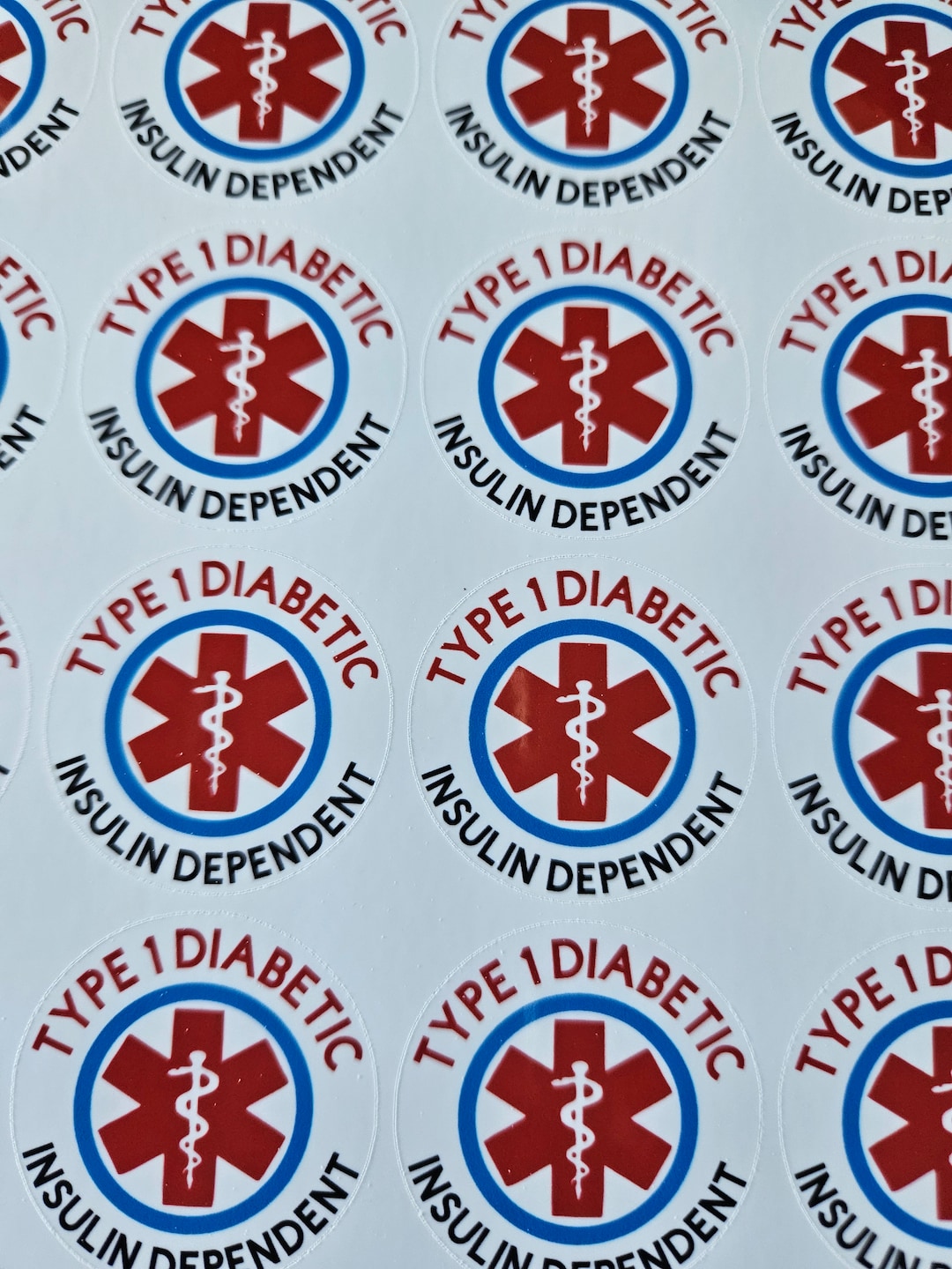 Medical Stickers Insulin Dependent Type 1 T1 - Etsy UK