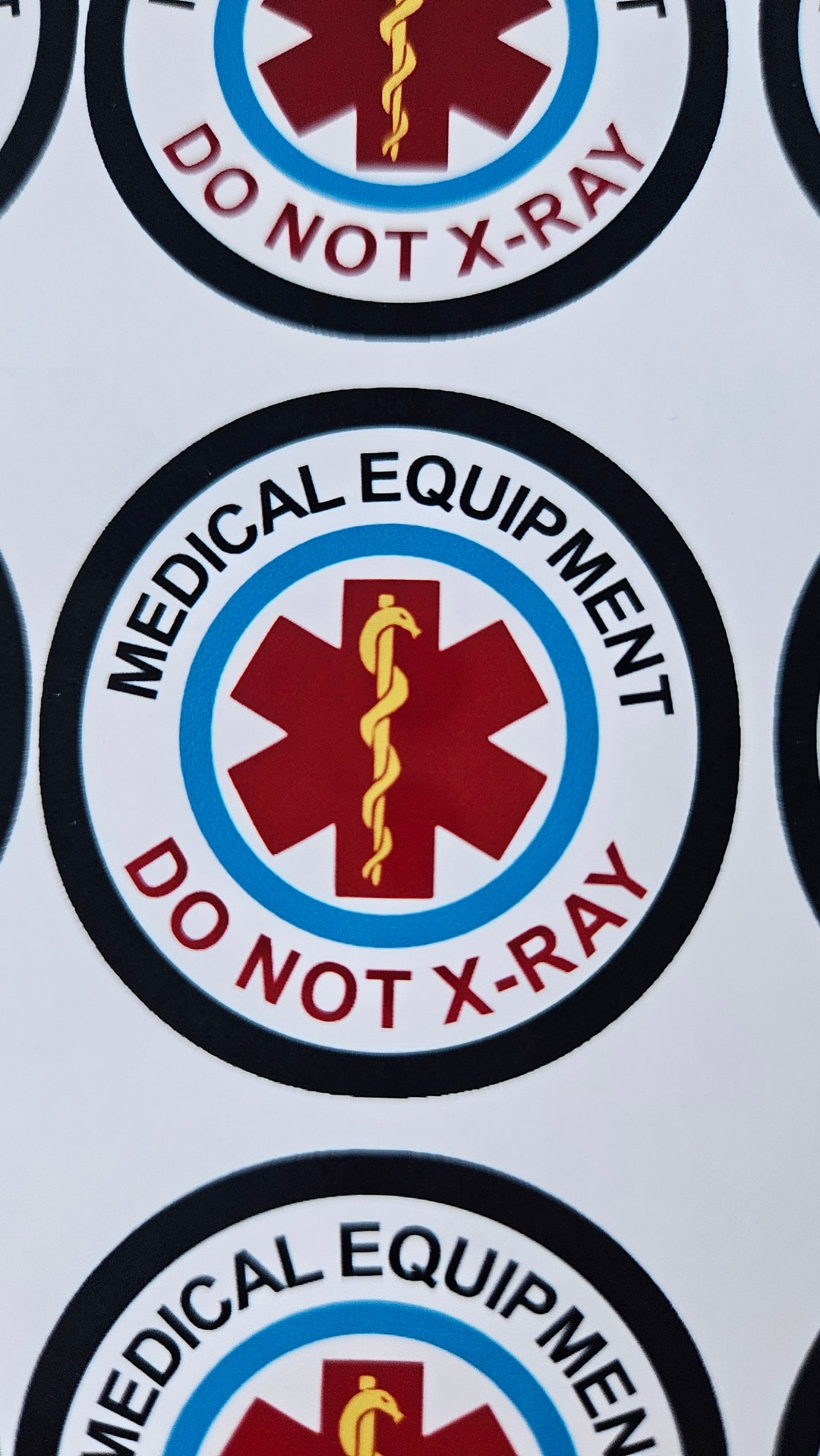 Medical Equipment Stickers DO NOT X-RAY - Etsy
