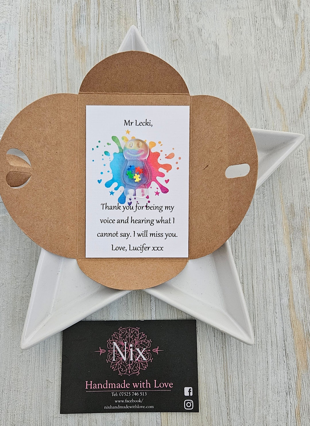 2024 Design Autism Children's Thank You Keepsake Card, Adhd ...