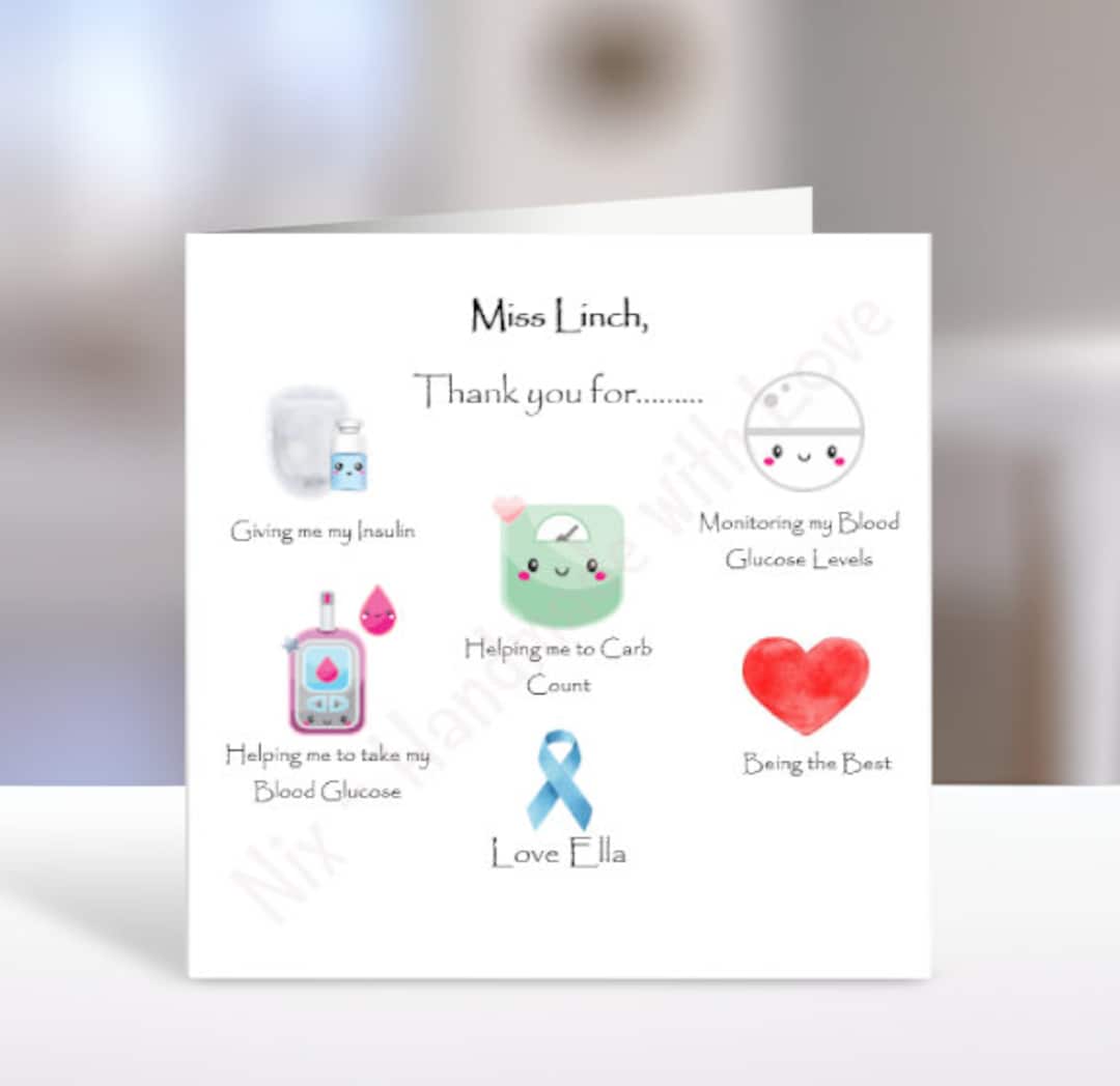 Carb Count, Diabetes Teacher Thank You Card (helping Me Carb Count ...