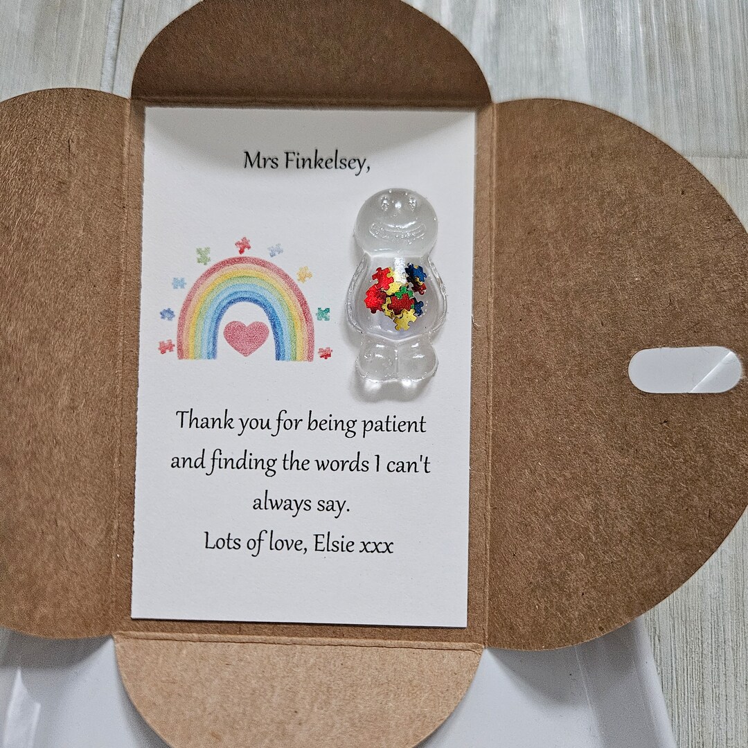 Autism Children's Thank You Keepsake Card, Adhd, Neurodiversity, Asd ...