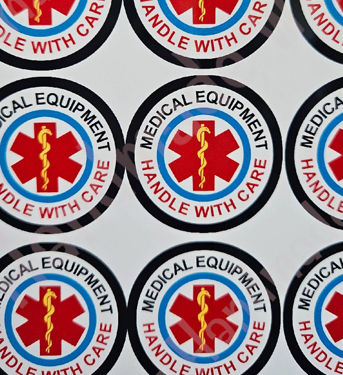 Buy 4 X HANDLE WITH CARE , Medical Equipment Stickers, Airport Stickers ...