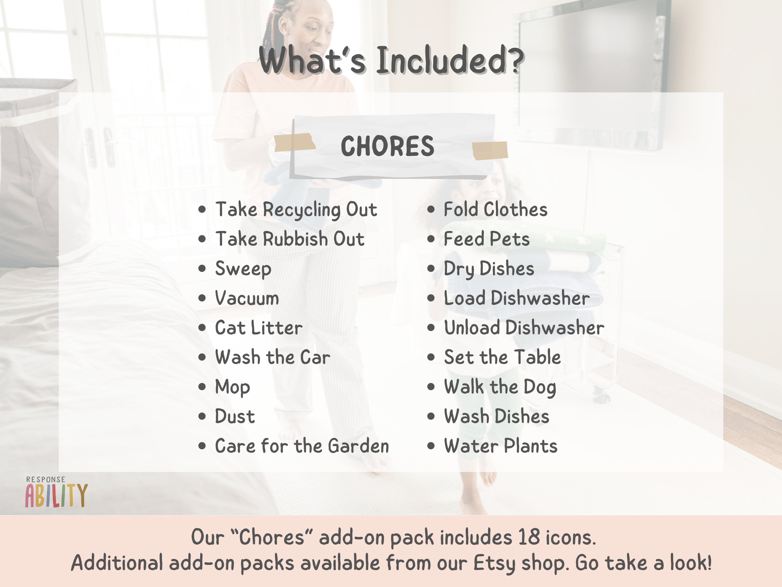 Chore Chart for Kids to Do List Daily Routine Weekly - Etsy UK