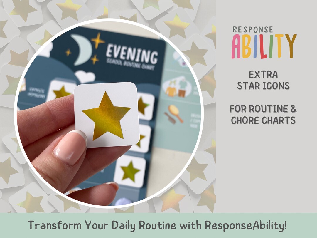 Holographic Stars for Reward Chart, School Reward Chart, Routine Charts ...