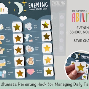Bedtime Routine Chart, Toddlers Evening Routine, School Routine Chart ...