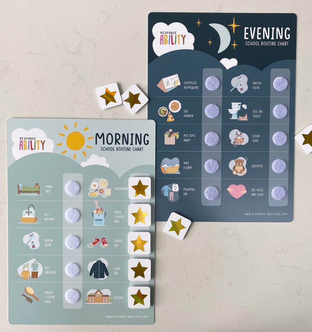 Get Ready With Me, School Routine Chart, Morning & Evening List for ...