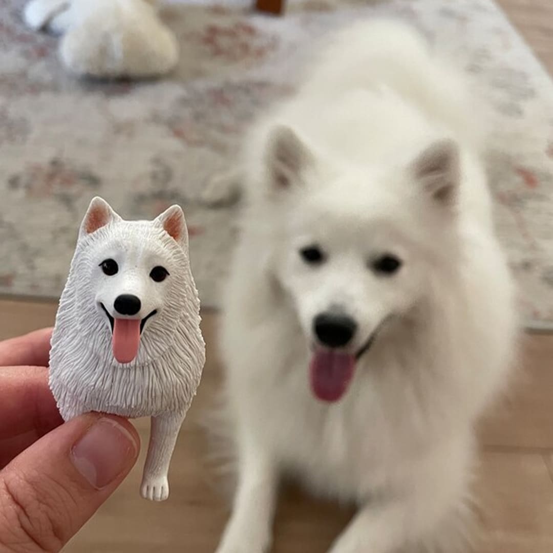Custom Samoyed Dog Pet Statue, Pet Birthday Cake Topper, Dog Wedding ...