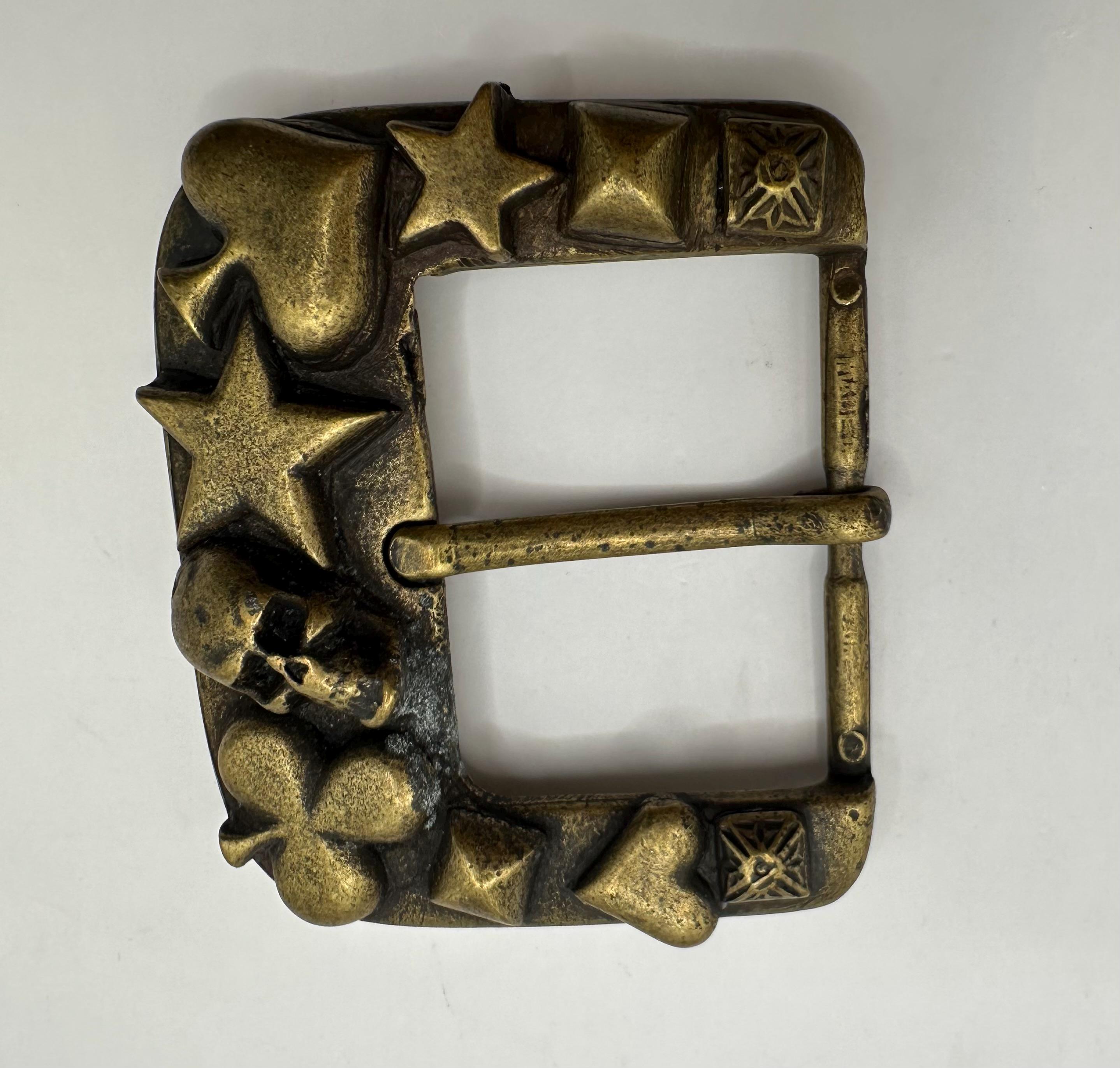 Y2k Vintage Belt Buckle, Mod Depose French Design, Eurometal, End Bar ...