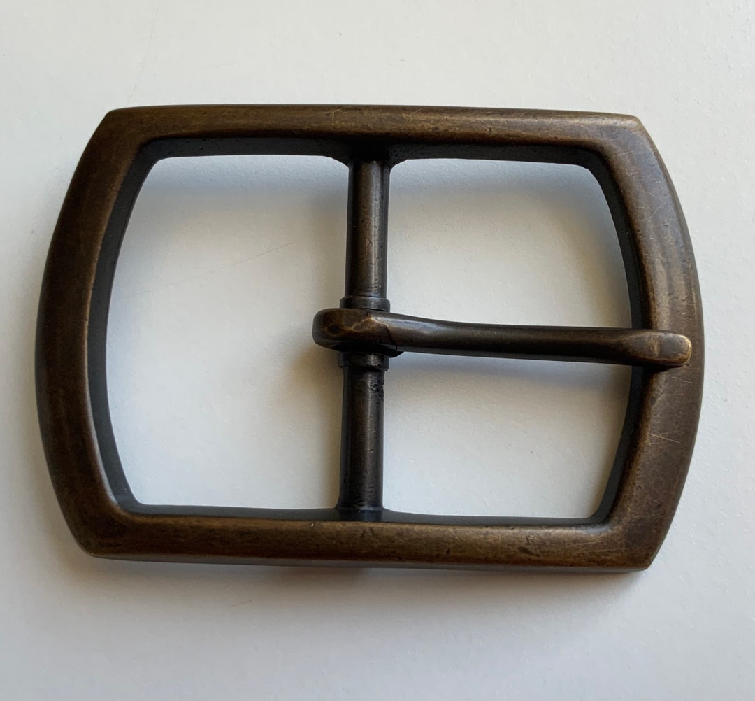 Rounded Rectangular Centre Bar Belt Buckle Classic Street Vintage ...