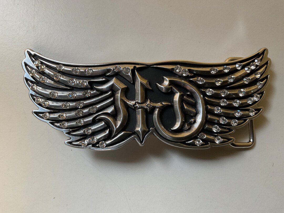 Rare Harley-davidson Womens H-D W/ Rhinestone Wings.#97647-09vw.silver ...