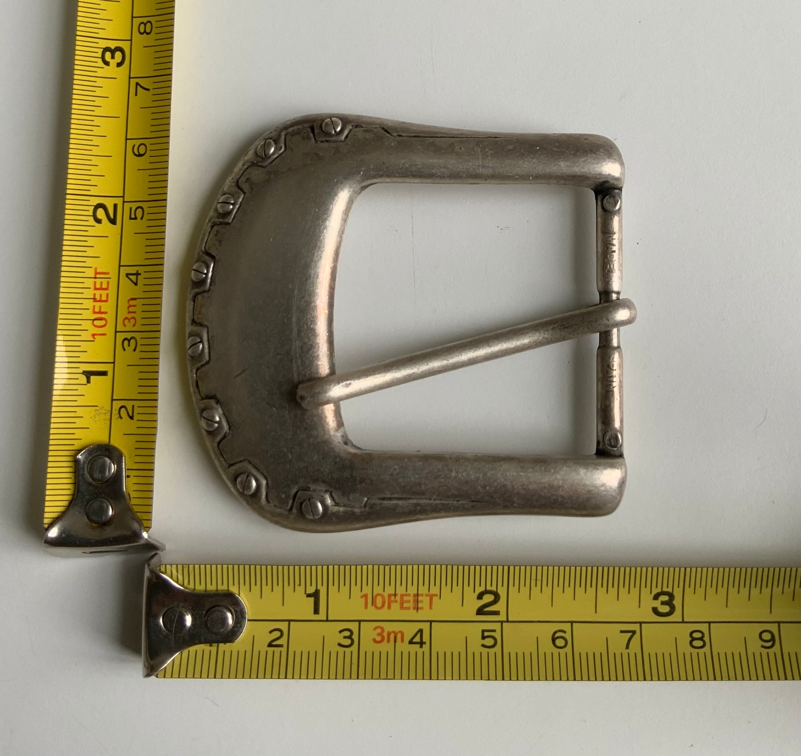 Rare, Solid Cast End Bar Belt Buckle.industrial Detail. Italian Old ...