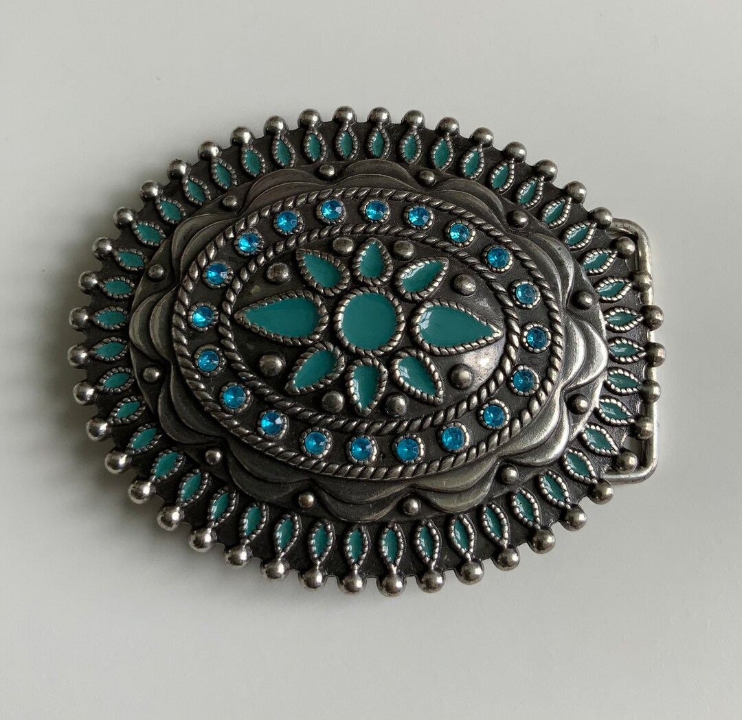 Large Oval Vintage Ornate Flower Floral Intricate Fancy Embellished ...