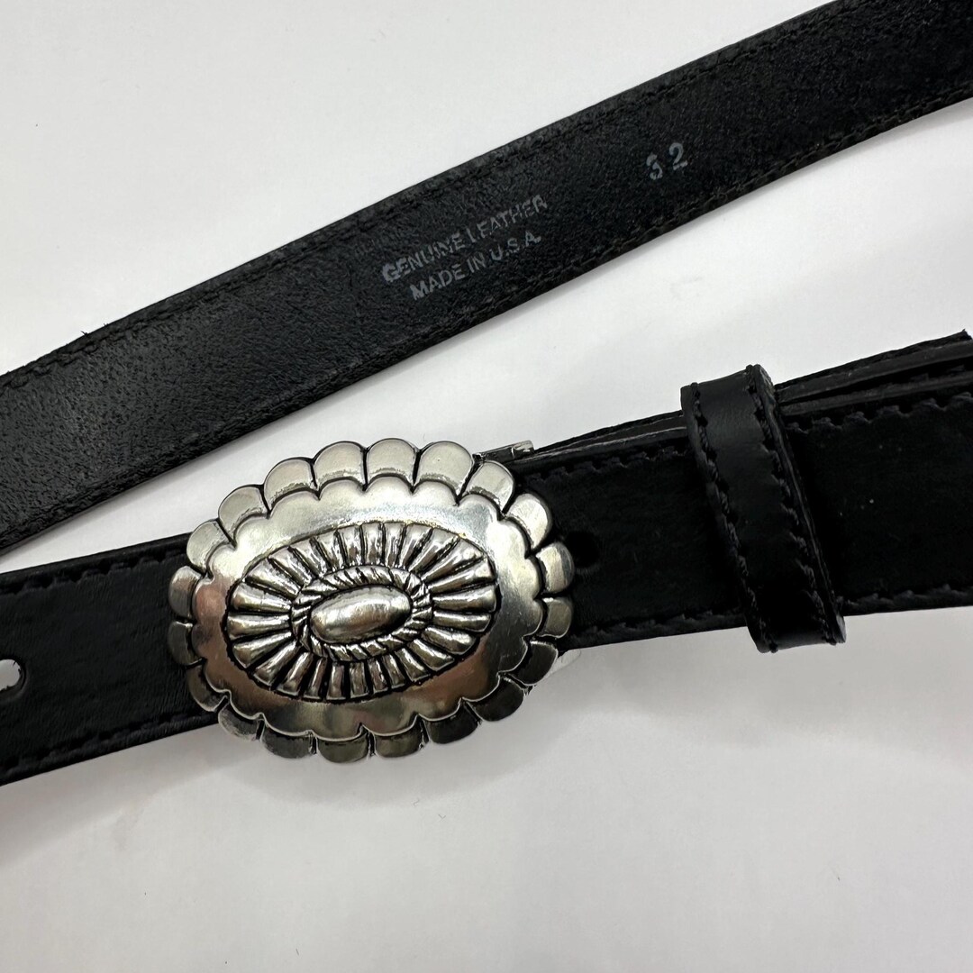 Vintage Belt Western Belt Buckle Squash Flower, 1’ Inch Skinny ...