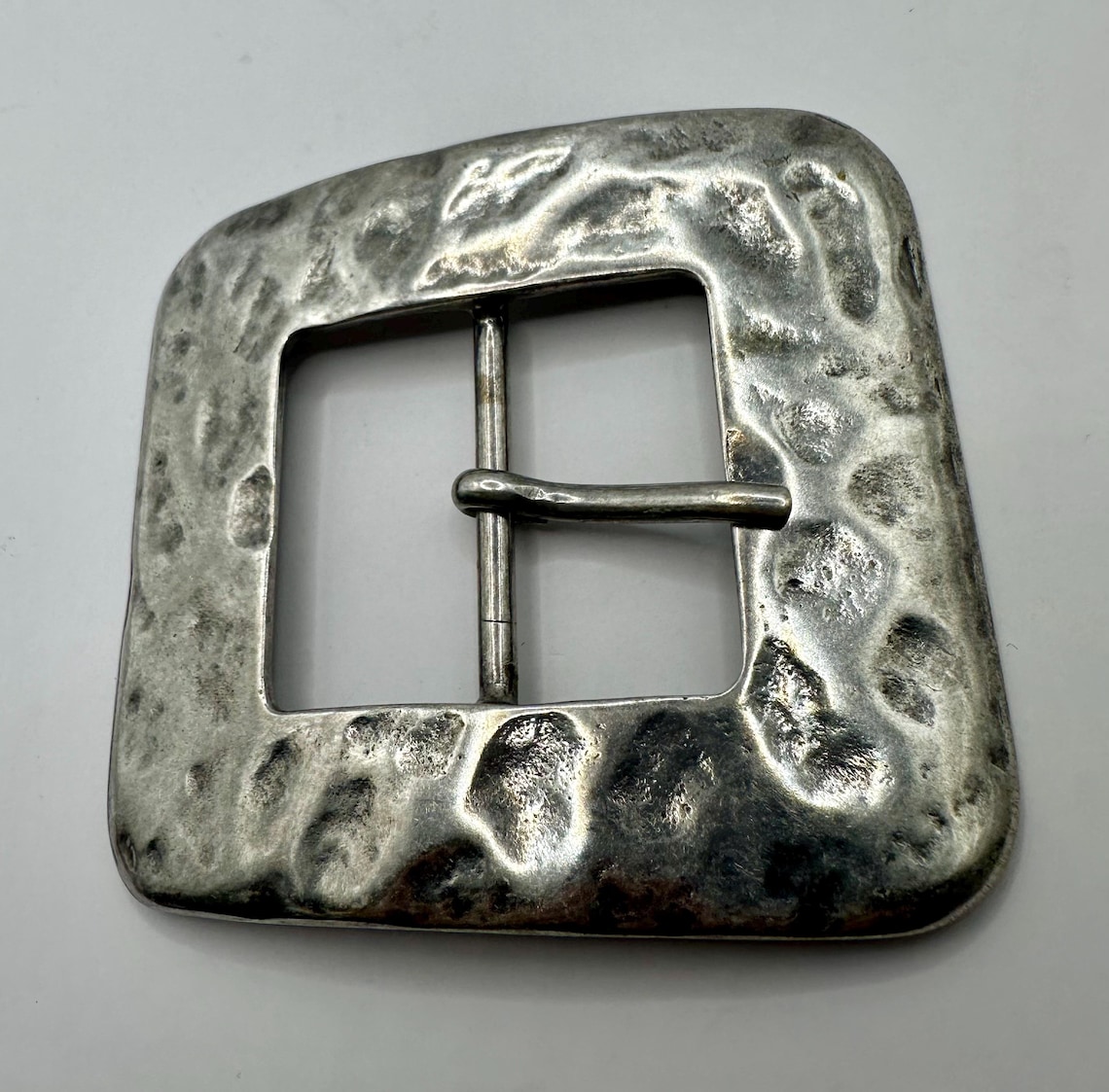 Vintage Interchangeable Rounded Edge Square Centre Bar Belt Buckle Hand ...