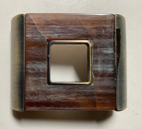 Italian Military Shape Trophy Belt Buckle Epoxy Resin… - Gem