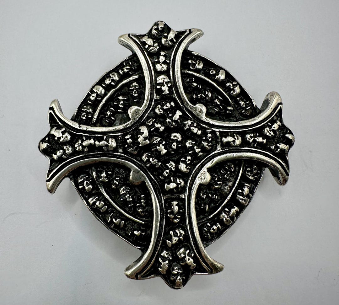 Vintage High Quality Italian Made Gothic Cross Belt Buckle ...