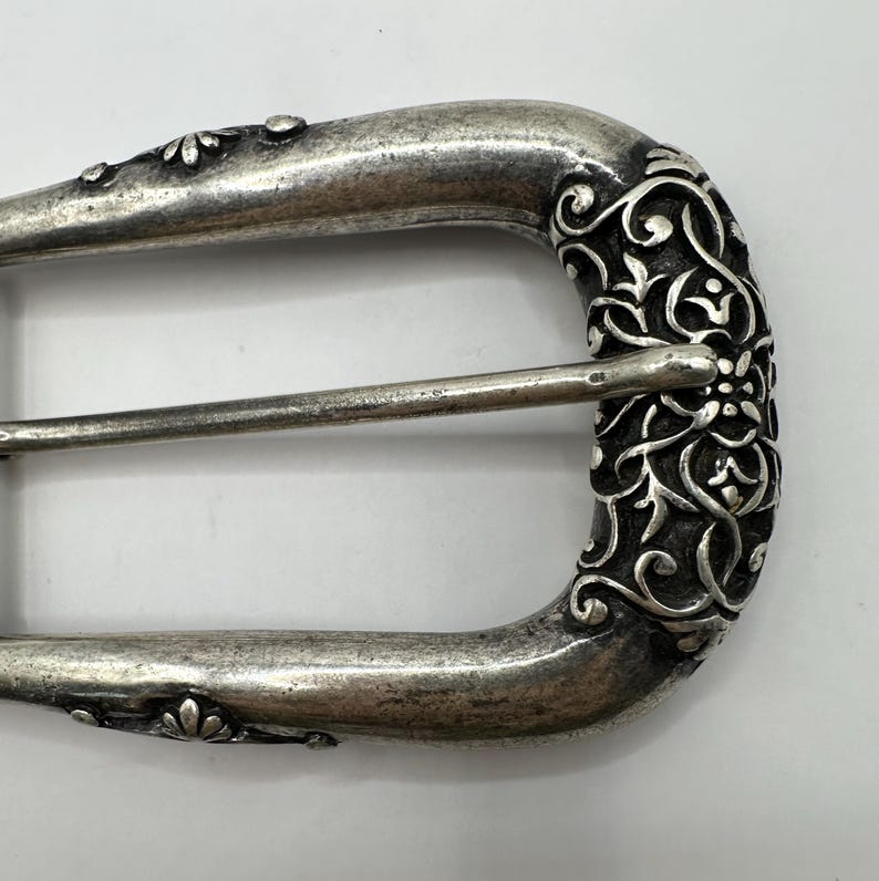 Large Vintage End Bar Belt Buckle, Interchangeable, Unique, Made in ...