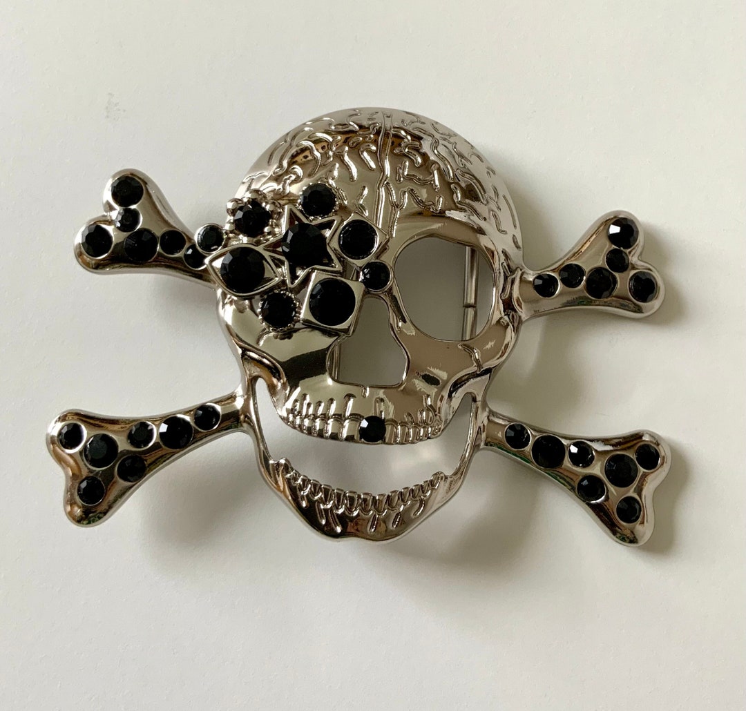 Interchangeable Skull and Crossbones Pirate Rhinestone Eye Patch Glam ...