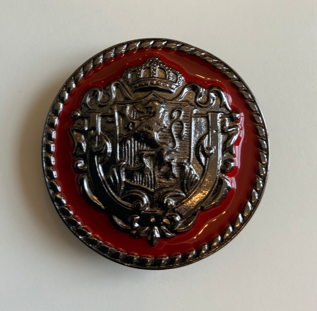 Circle Heraldry Shield Family Crest Belt Buckle With Rope Border and ...