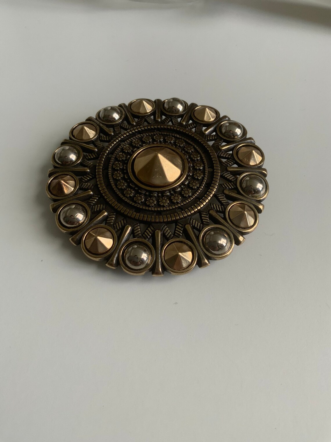 Belt Buckle Vintage Unique Antique Brass Plated Hand Cast Studs - Etsy